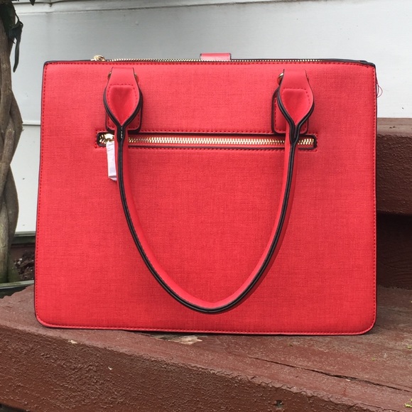 Isabelle | Bags | Red Satchel Hand Bag Adjustable Shoulder Bag | Poshmark